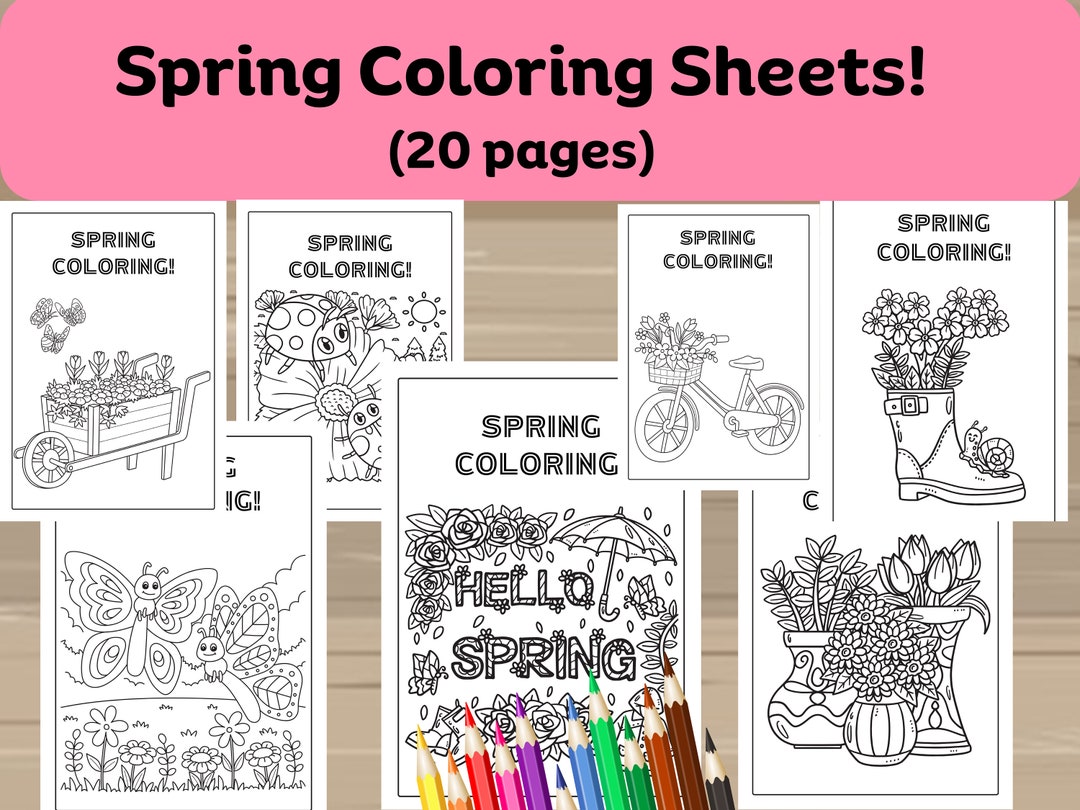 Spring Color Activity Page, Classroom Activity Sheet Kindergarten ...