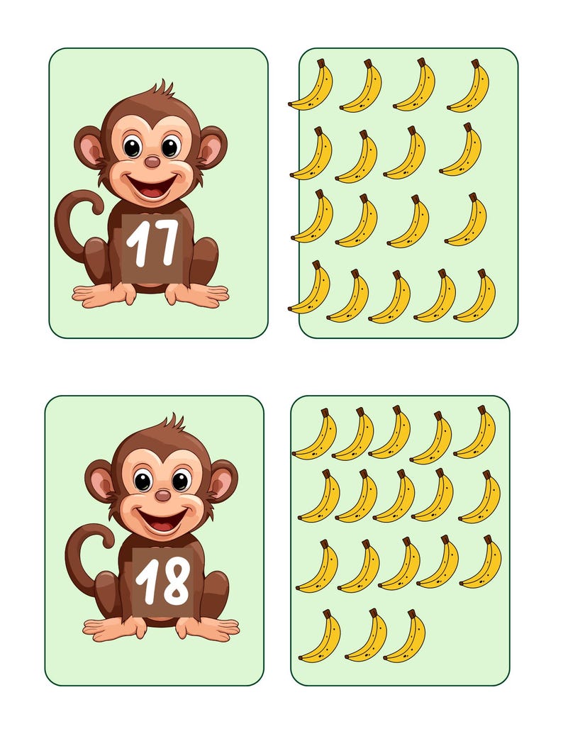 1-20 Number Flashcards, Number Tracing, Number Matching Cards, Pre ...