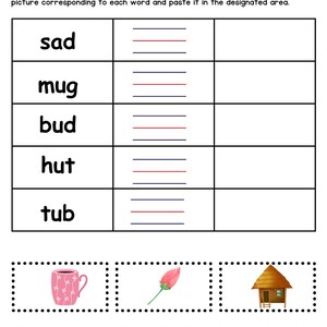Phonics CVC Words Sheets, Reading and Writing Practice, Kindergarten ...