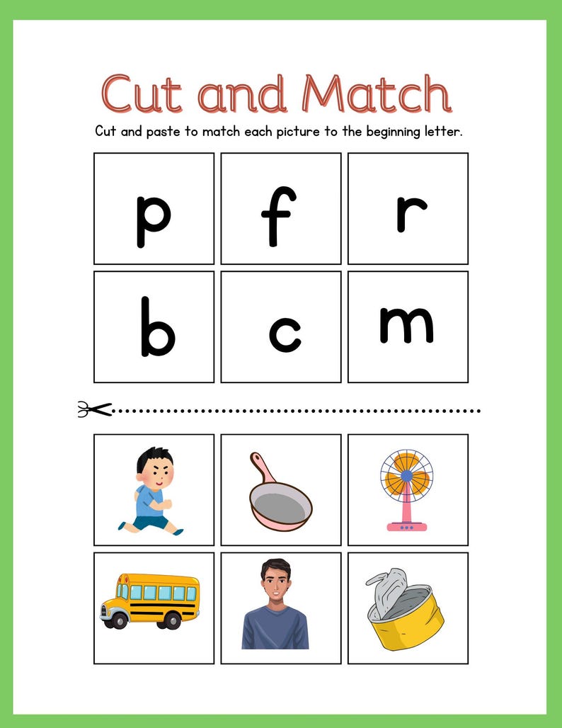 Phonics Game Reading Activity Kids Educational Activity Printable Learn ...