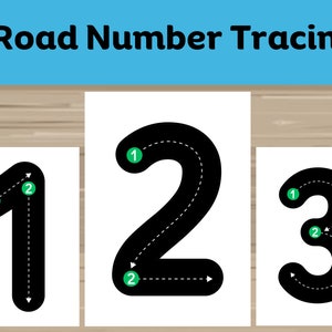 Road Numbers, Preschool Numbers Tracing Worksheet 1-10, Handwriting ...