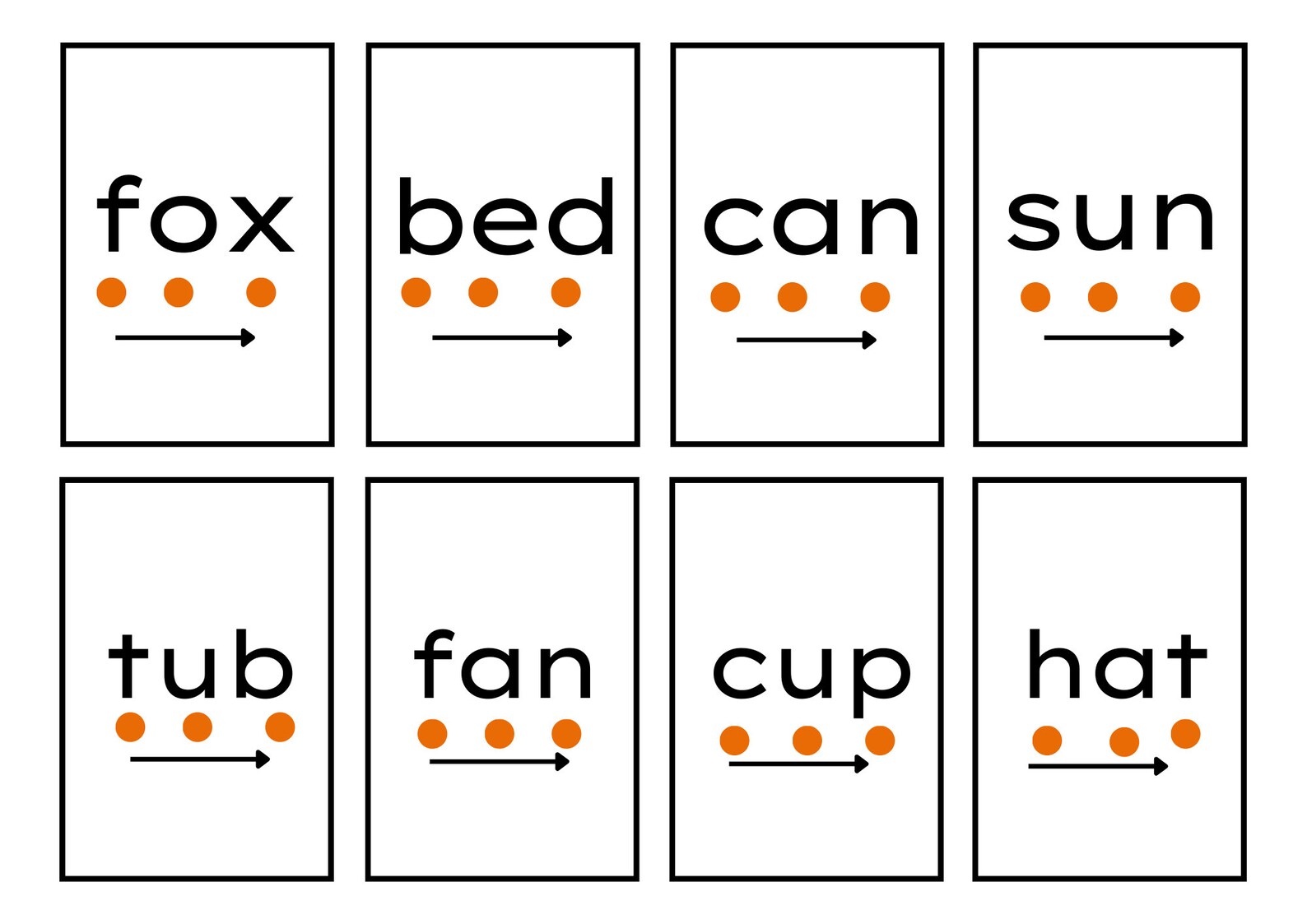 Word Matching Game Phonics Flashcards Learning to Read Homeschool ...