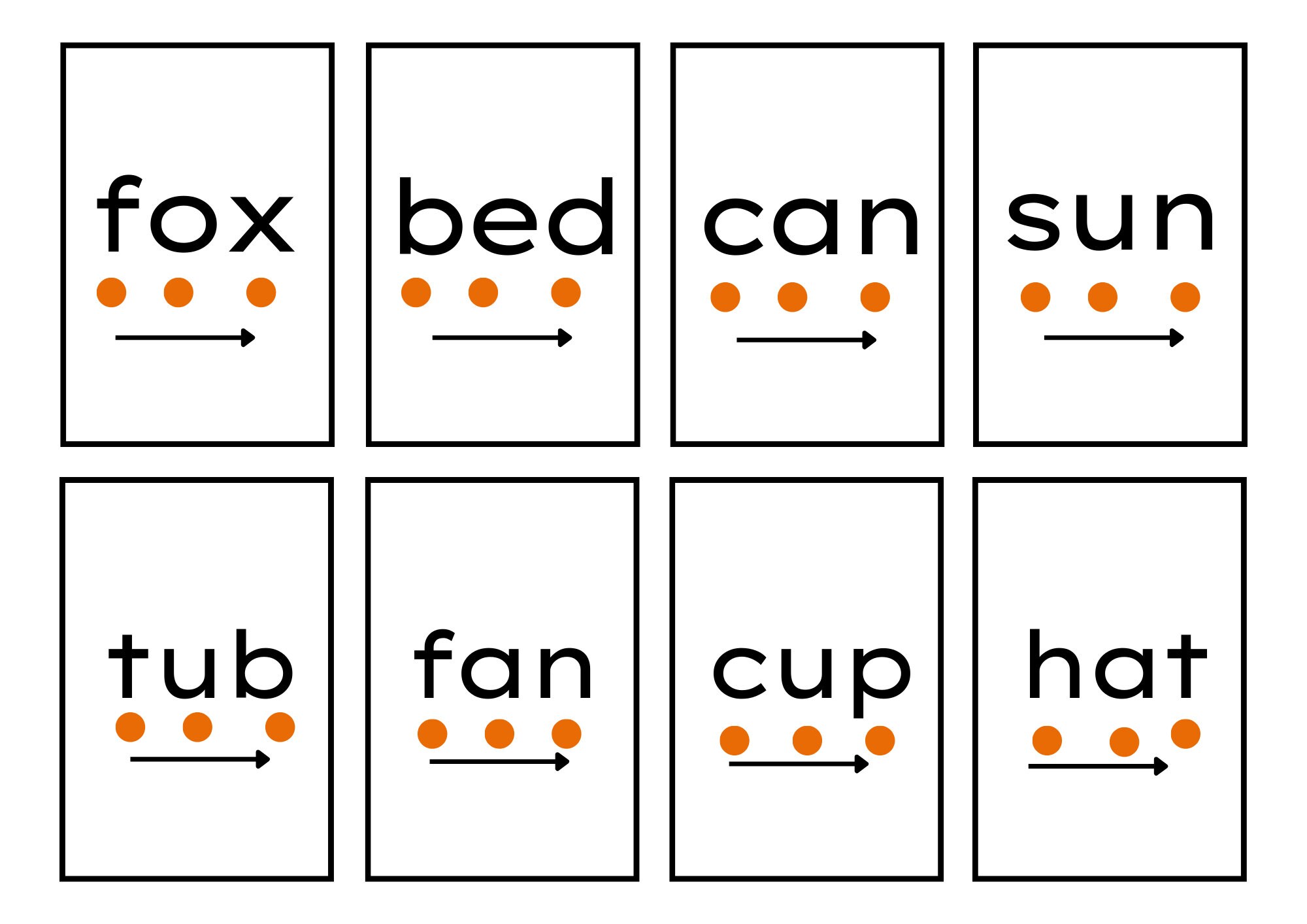 Word Matching Game Phonics Flashcards Learning to Read Homeschool ...