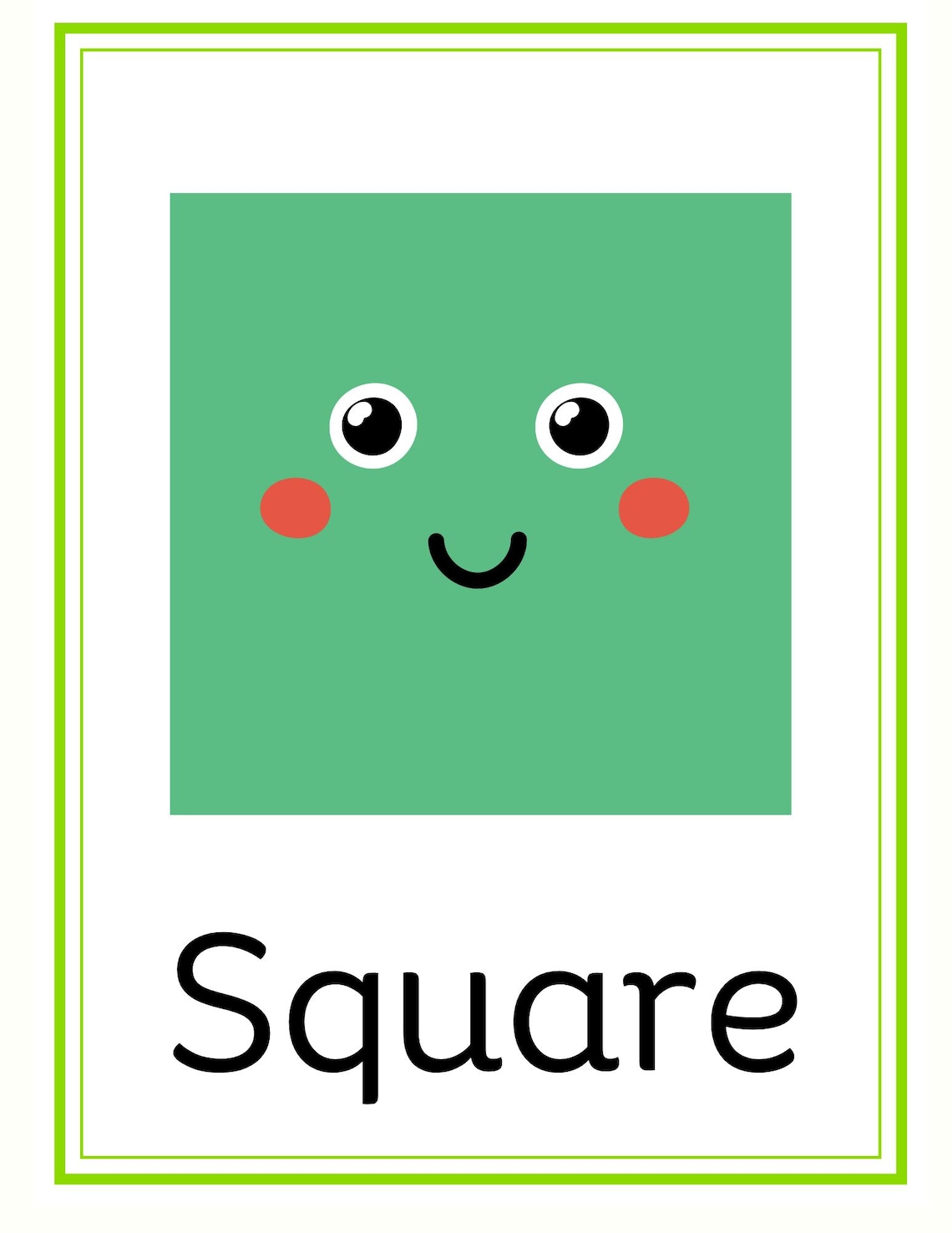 Colorful 2D Shapes Flashcards, 2D Shapes Display and Teaching ...