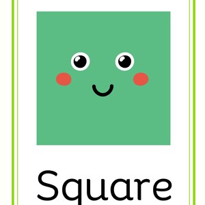 Colorful 2D Shapes Flashcards, 2D Shapes Display and Teaching ...