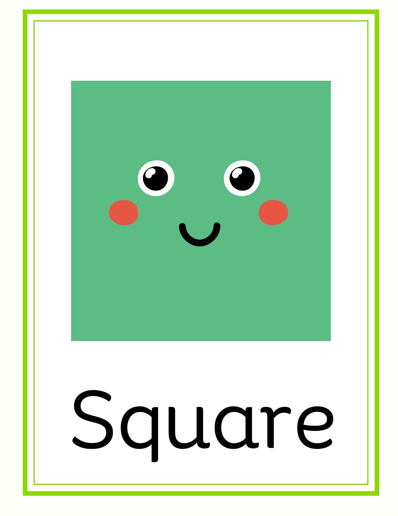 Colorful 2D Shapes Flashcards, 2D Shapes Display and Teaching ...