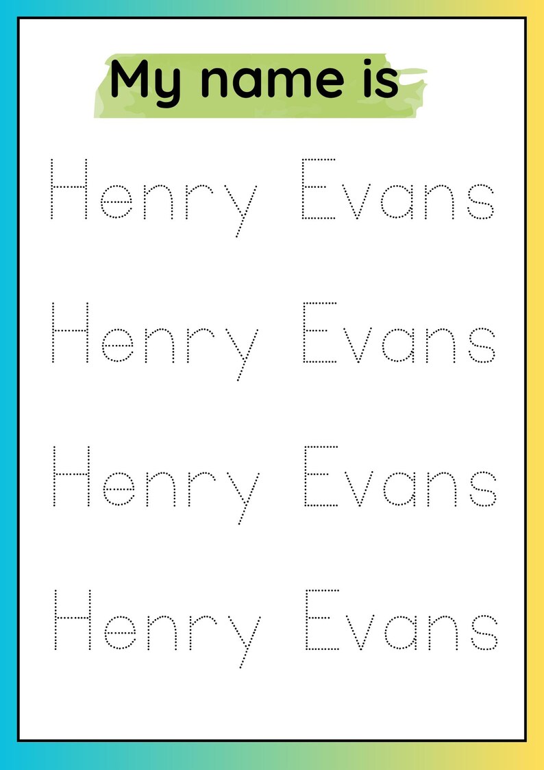 Editable Name Tracing Mats: Personalized Learning, Preschool ...