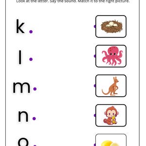 Phonics Initial Sound Matching Worksheets: A-Z Practice (PDF Download ...