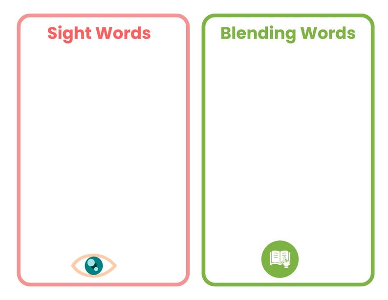 Sight Words Game: CVC Blending, Kid Reading Practice (printable) - Etsy