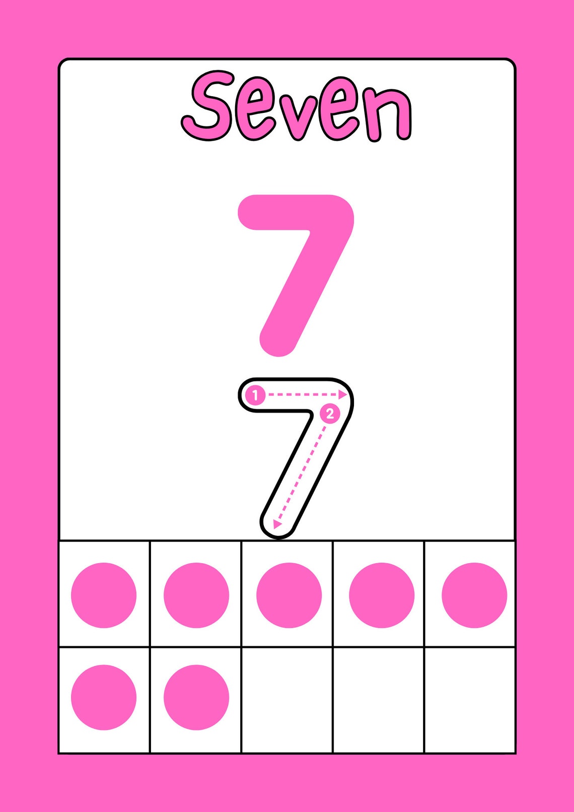 10 Number Frames Flashcards Counting Cards, Ten Frames, Printable ...