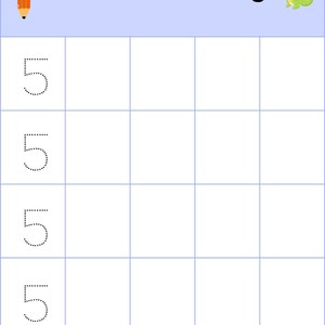 Number Writing Practice Sheets, Kids Number Tracing, Preschool Number ...