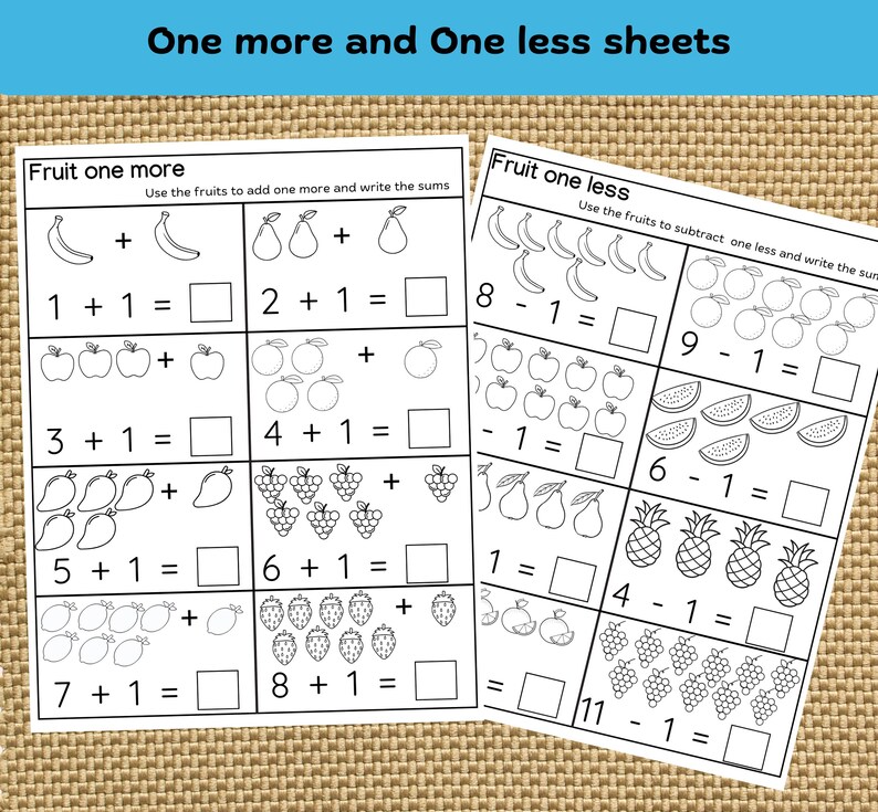 Fruit Math Worksheets: Addition, Subtraction, Problem Solving (PDF ...