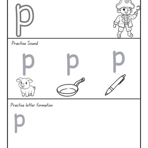 Phonics Letter Practice Phonics Worksheets for Kids Letter Formation ...