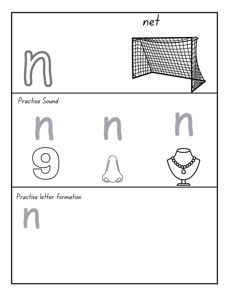 Phonics Letter Practice Phonics Worksheets for Kids Letter Formation ...