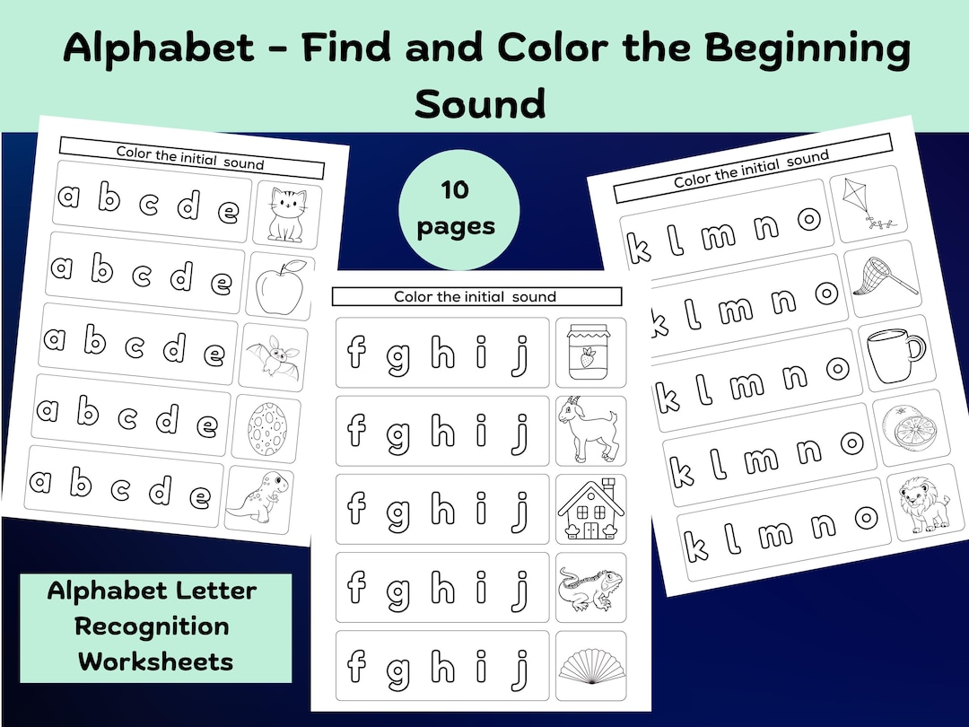 Beginning Sounds Worksheets | Phonics Worksheets for Kids |preschool ...