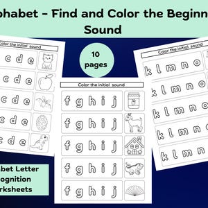 Beginning Sounds Worksheets | Phonics Worksheets for Kids |preschool ...