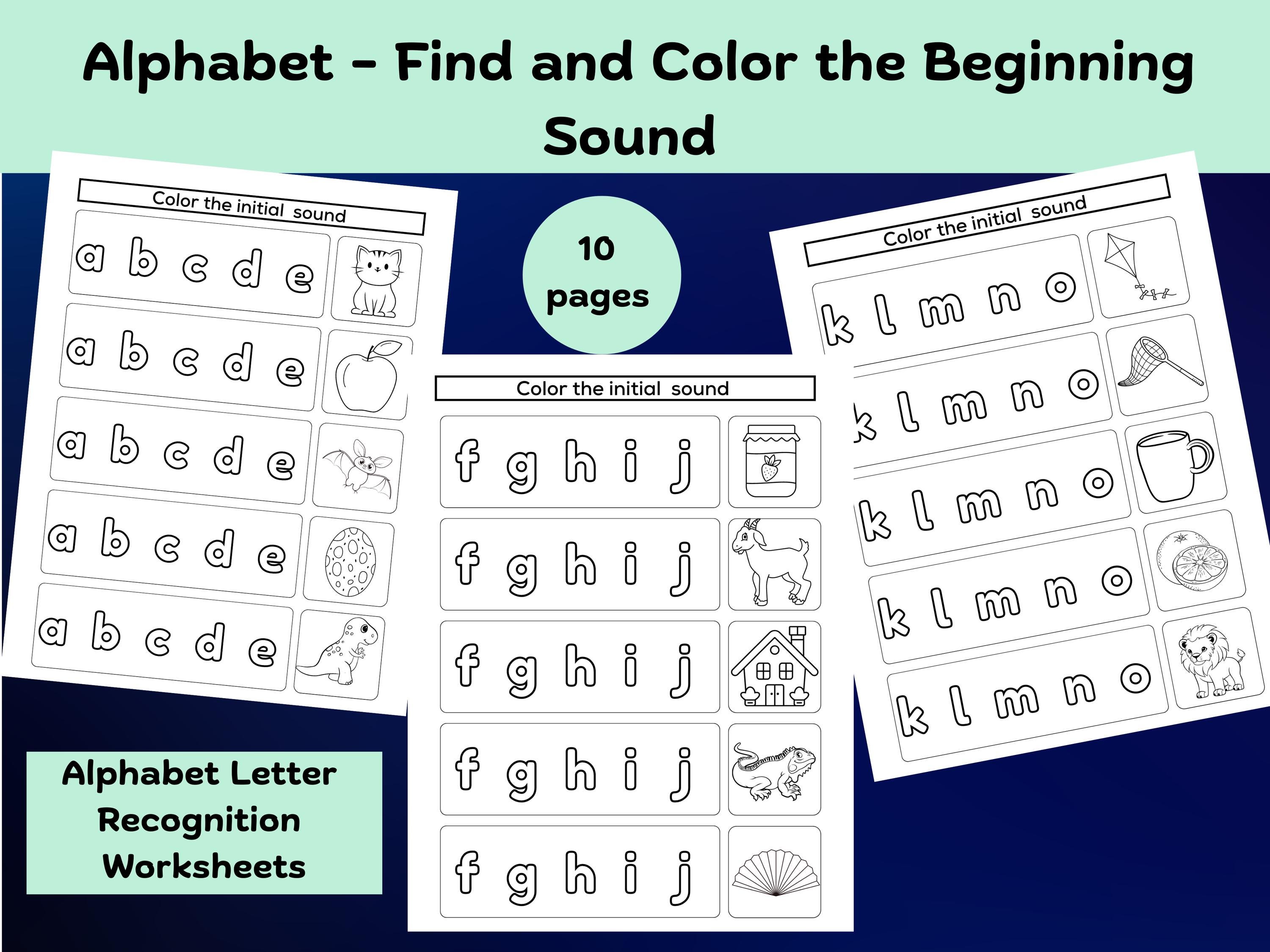 Beginning Sounds Worksheets | Phonics Worksheets for Kids |preschool ...