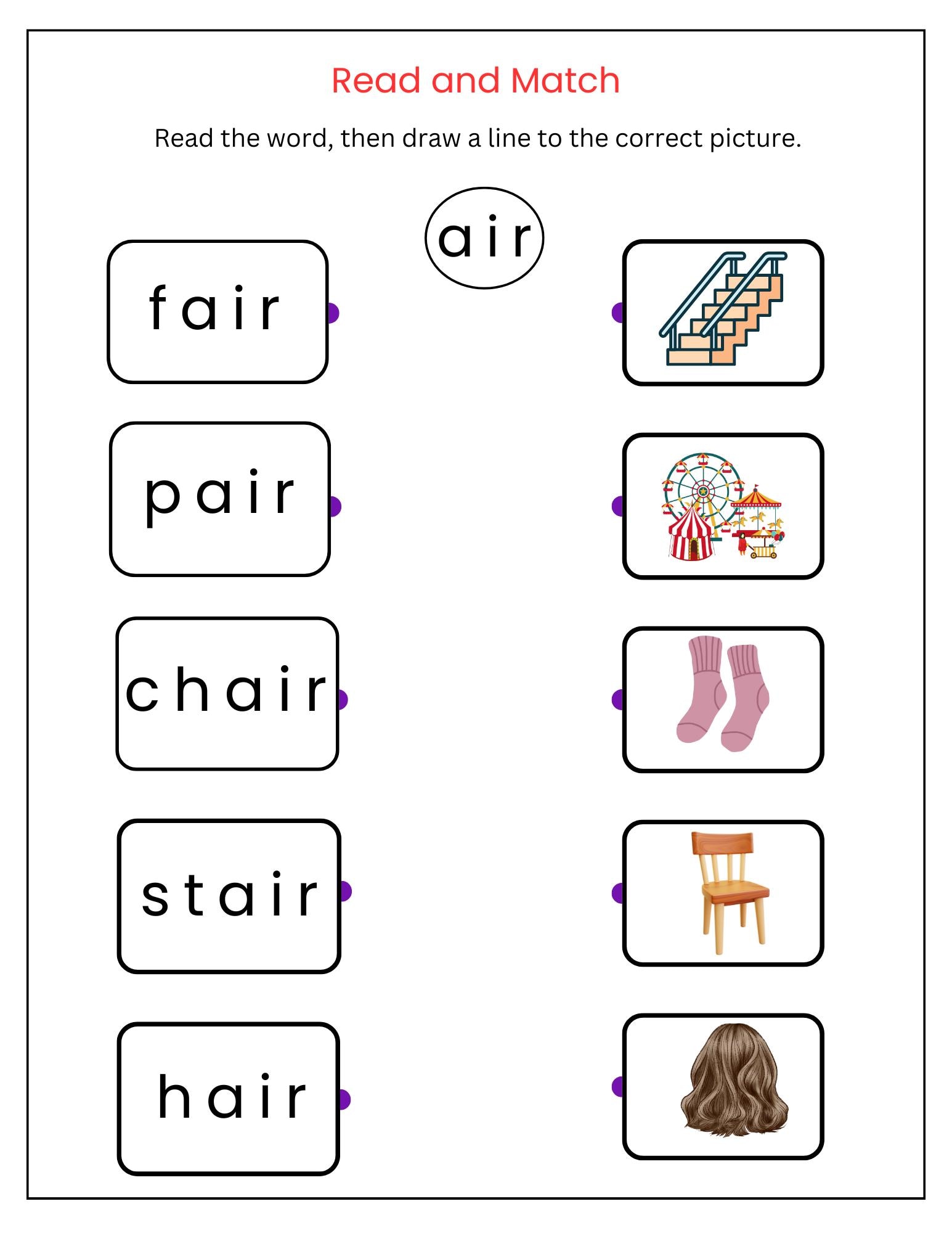 Phonics Digraphs Reading & Match Sheets | Phonics Worksheets for Kids ...