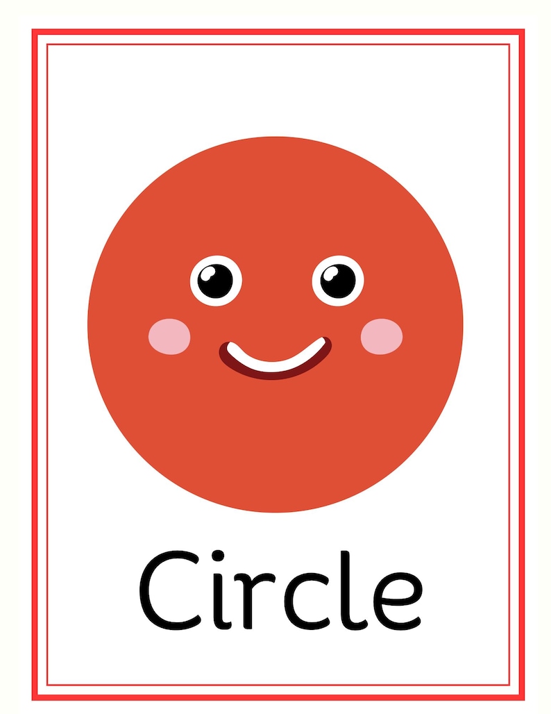 Colorful 2D Shapes Flashcards, 2D Shapes Display and Teaching ...