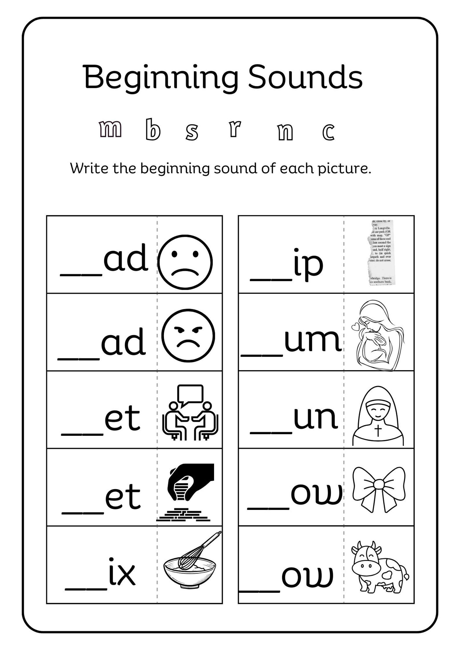 Phonics Beginning Sound Read Three Letter Words Kids Educational ...
