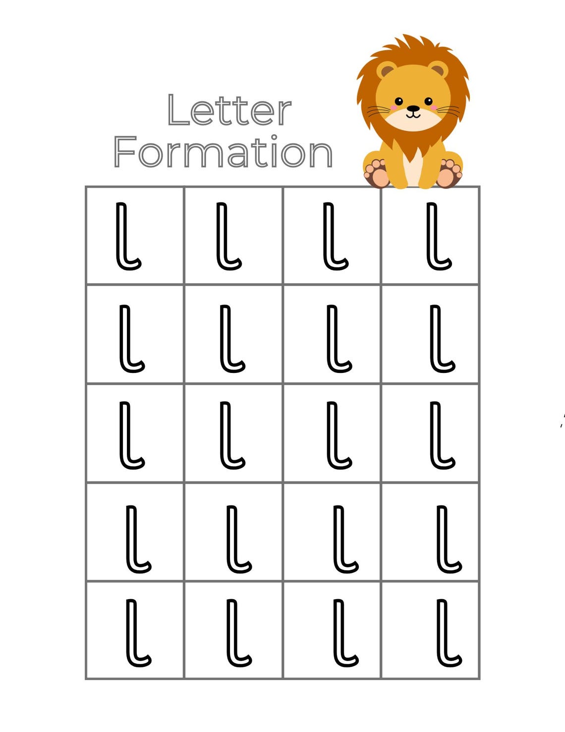 Animal Alphabet Tracing Worksheets: Preschool Letter Formation ...