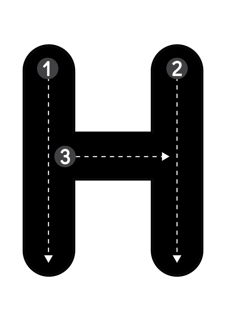 Vehicle Alphabet Tracing Set, Road Tracing Alphabet, Phonics Worksheets ...