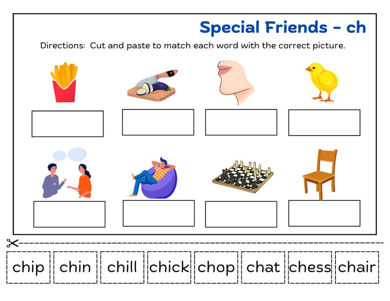 Phonics Digraphs, Special Friends Digraphs, Phonics Workbook, Kids ...