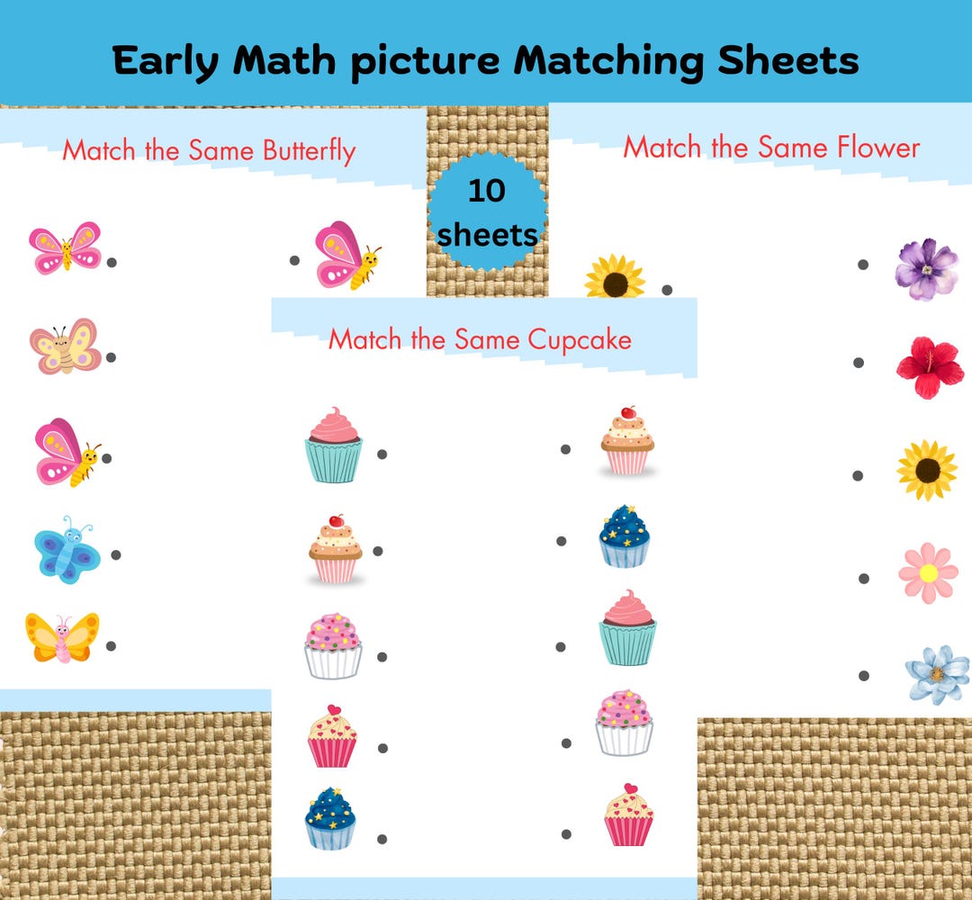 Preschool Printable Picture Matching Worksheets| Match the Picture ...