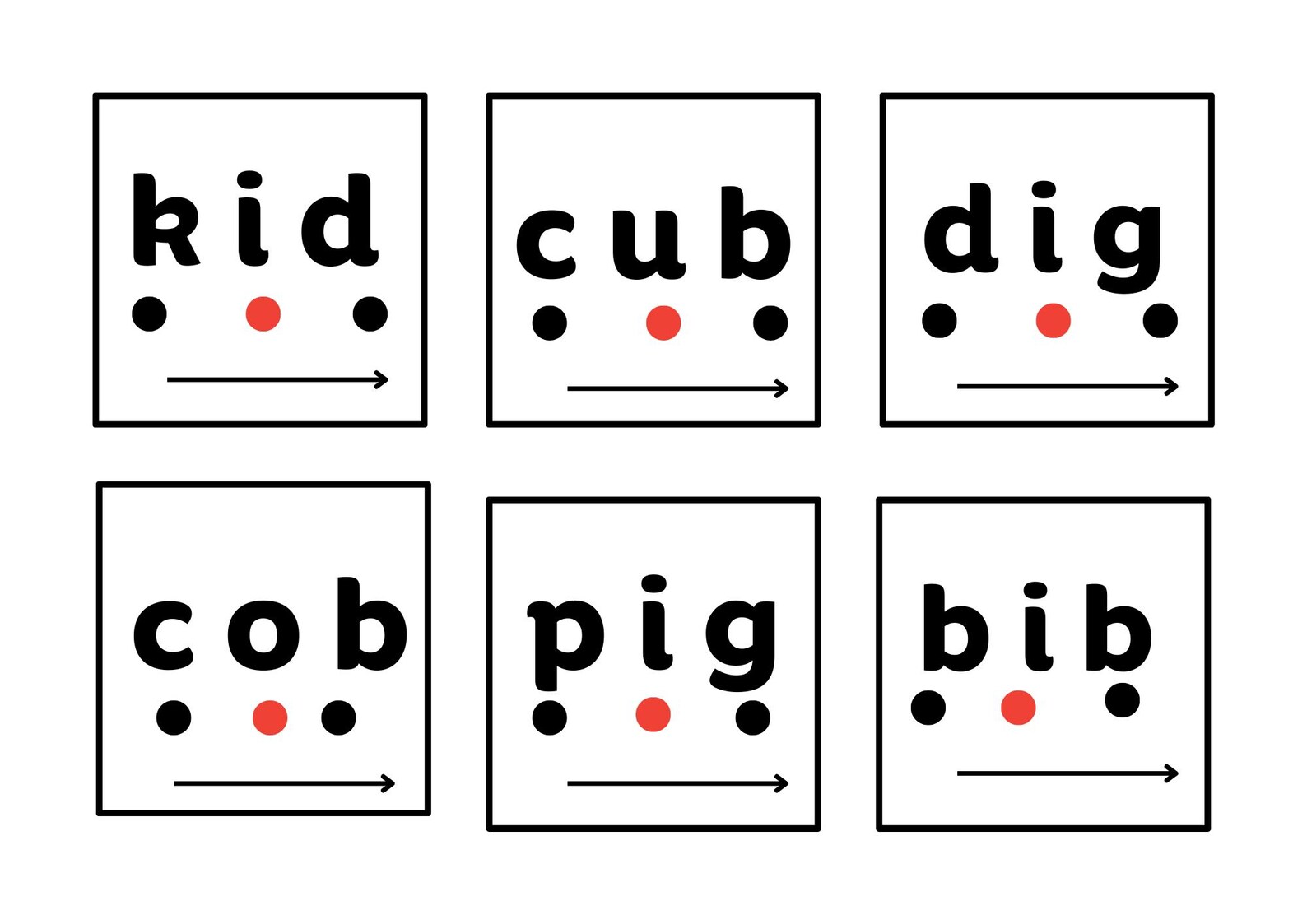 Phonics Matching Game | Reading and Matching Worksheets | Kindergarten ...