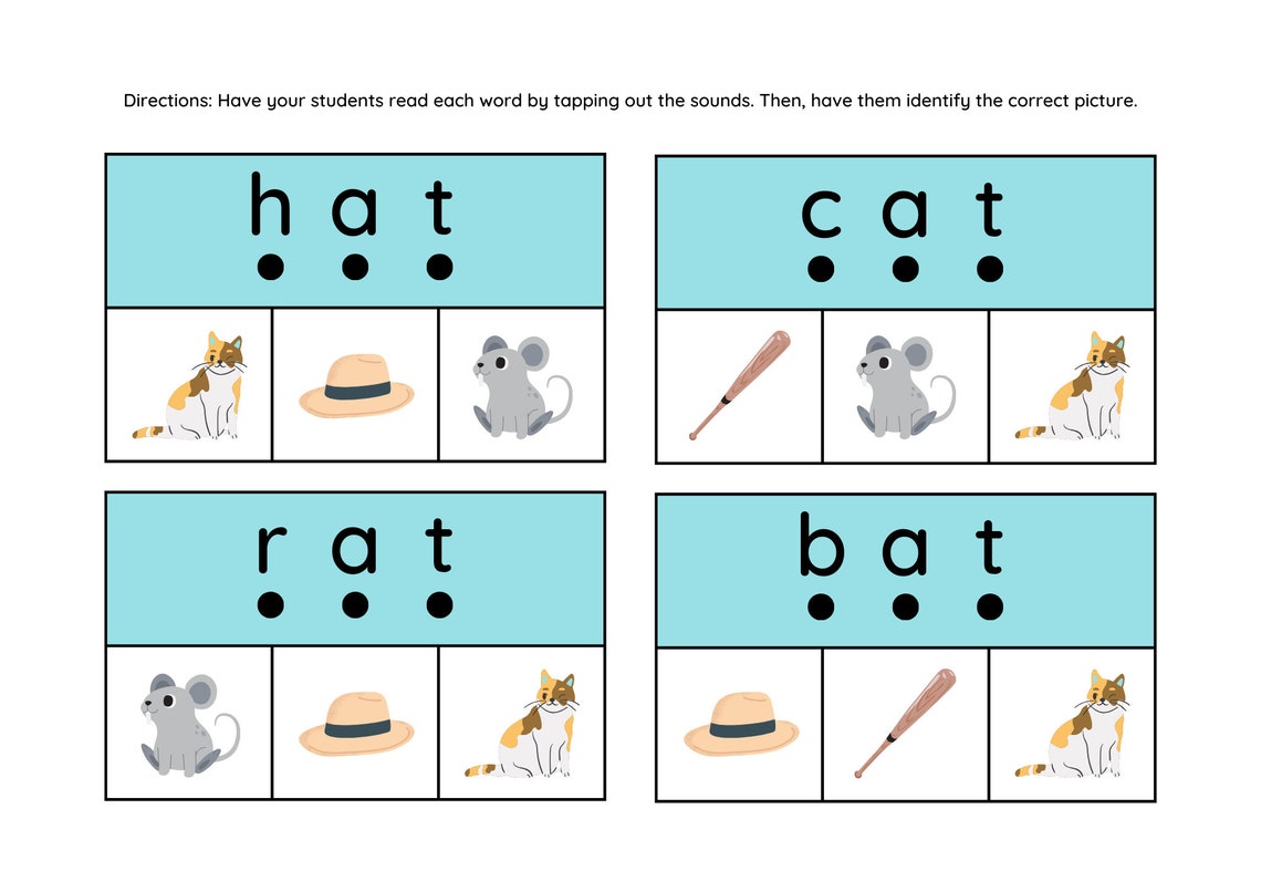 CVC Words Flash Cards Printable, CVC Words With Sound Buttons,learn to ...