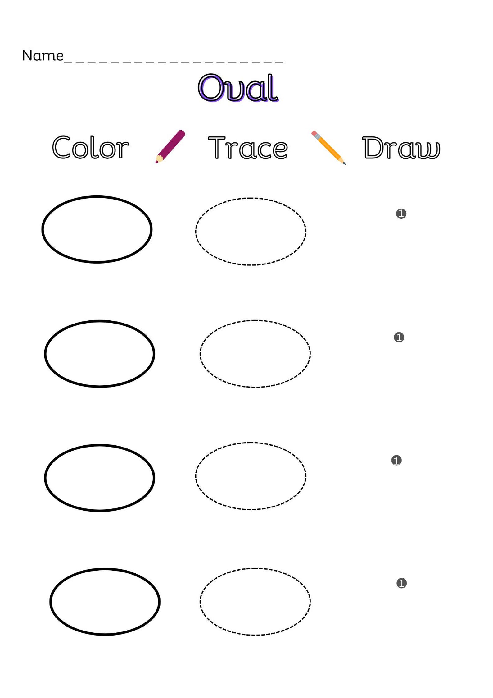 Preschool Shapes Worksheets: Color, Trace & Draw (PDF) - Etsy