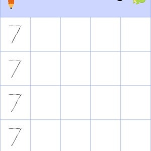 Number Writing Practice Sheets, Kids Number Tracing, Preschool Number ...