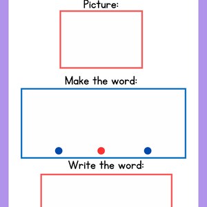 Phonics CVC Word Writing Activity - Early Literacy Learning Tool for ...