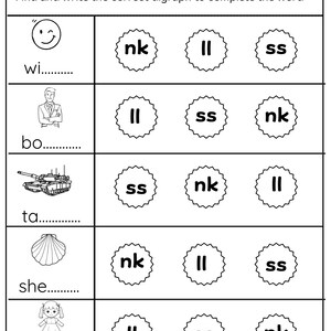 Phonics Digraph Worksheets, Sound Phonics Activities | Printable ...