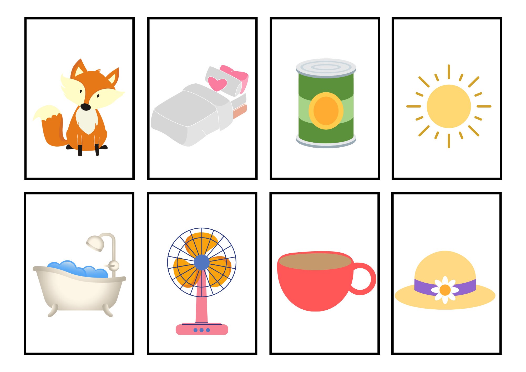 Word Matching Game Phonics Flashcards Learning to Read Homeschool ...