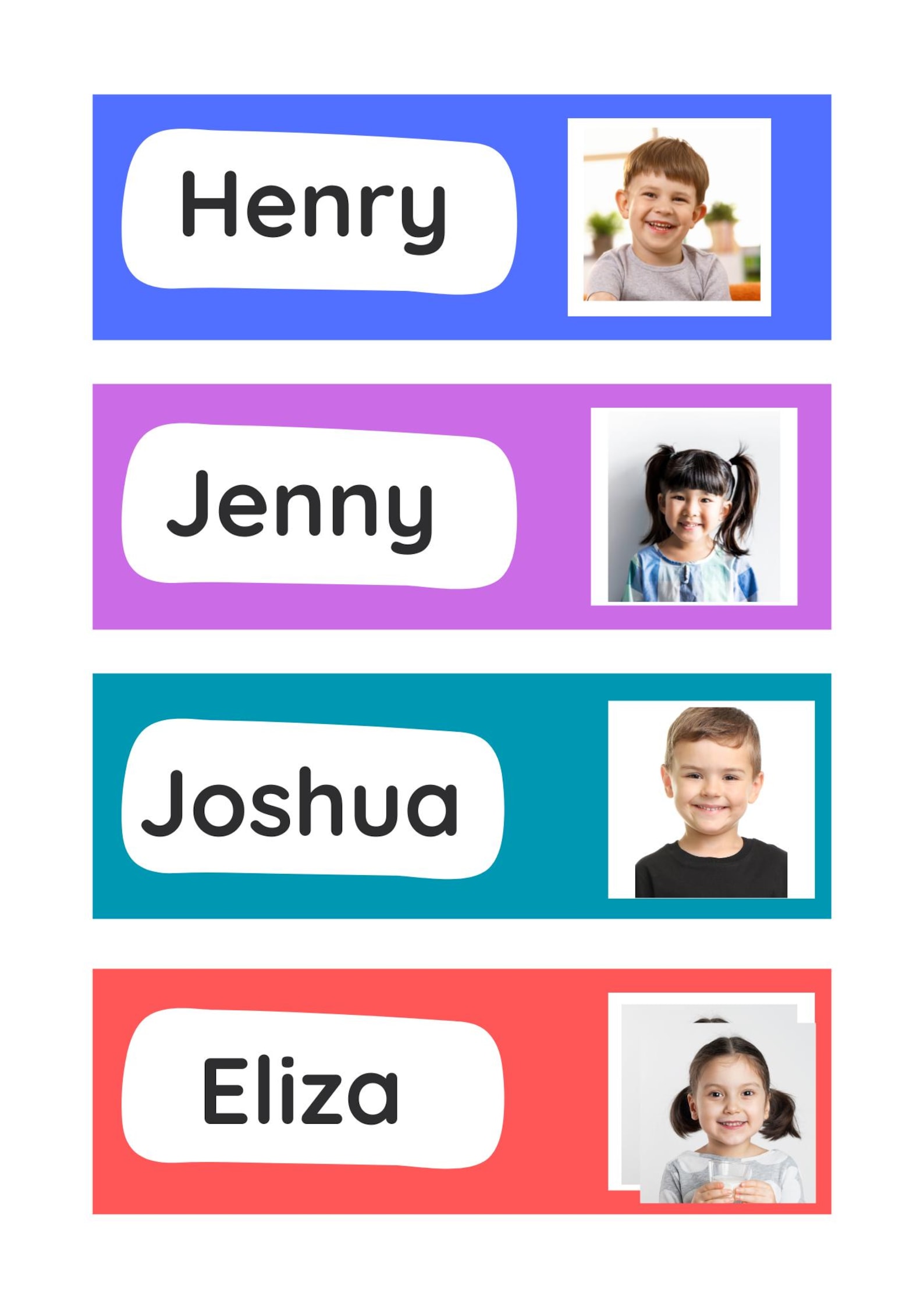 Printable Student Name & Photo Labels: Editable Classroom Organization ...