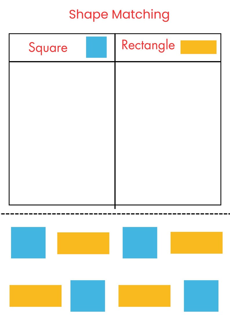 Preschool Shapes Worksheets: Matching, Sorting & Coloring (PDF Download ...