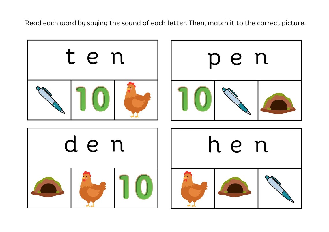 CVC Words Flash Cards Printable, CVC Words With Sound Buttons,learn to ...