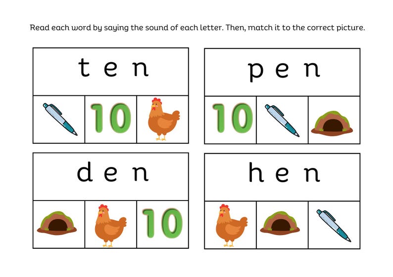 CVC Words Flash Cards Printable, CVC Words With Sound Buttons,learn to ...