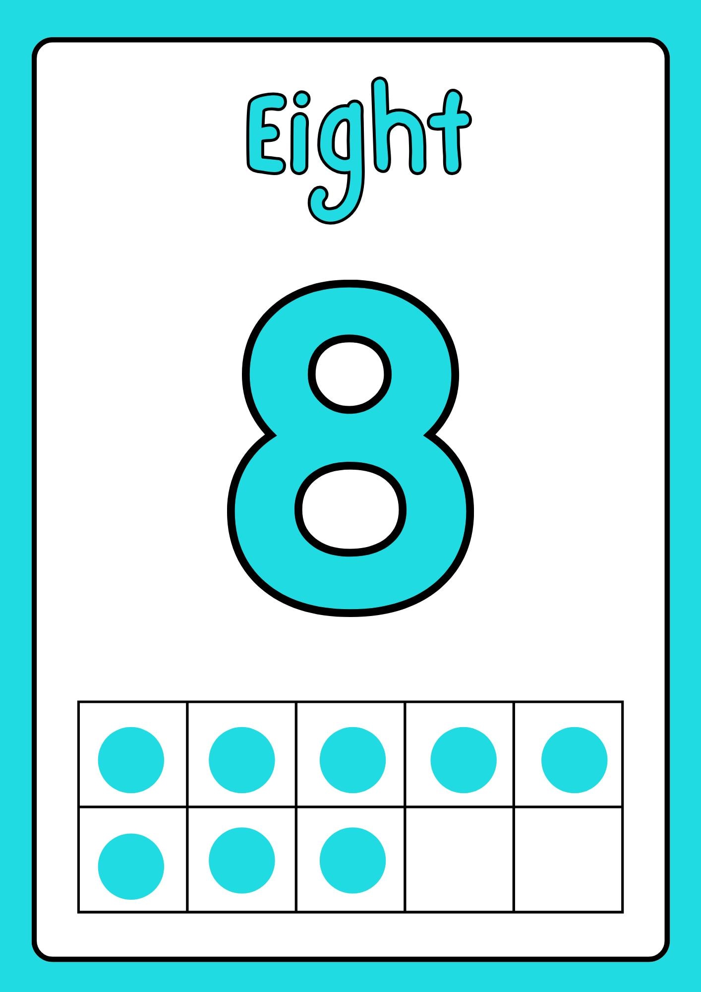Number Flashcards: Ten Frame Cards 1-10 (printable) - Etsy