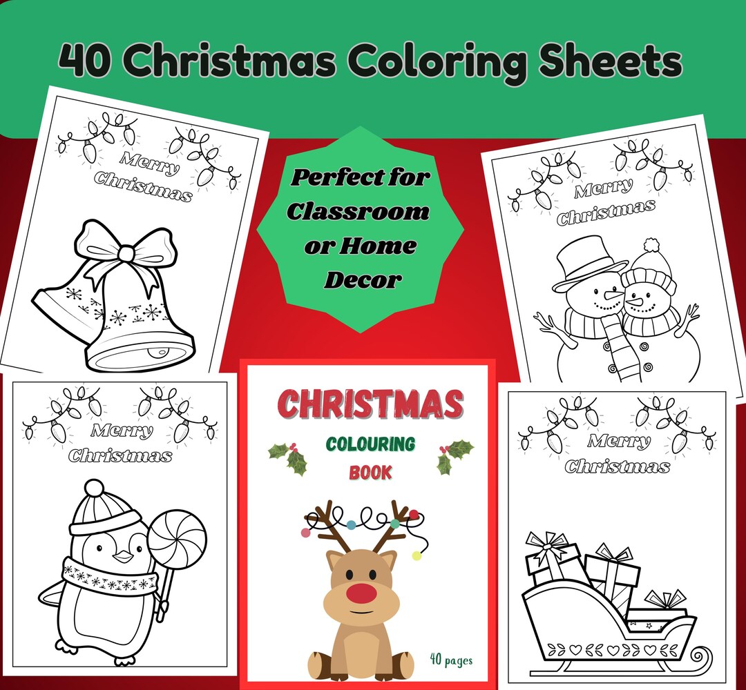 Christmas Coloring Activity for Kids, Classroom Christmas Activity ...