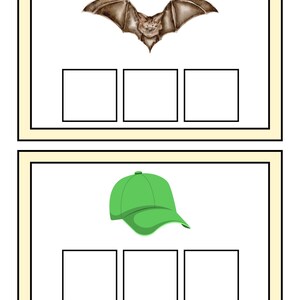 Phonics CVC Word Flashcards Three Letter Words Cards, Learning to Read ...