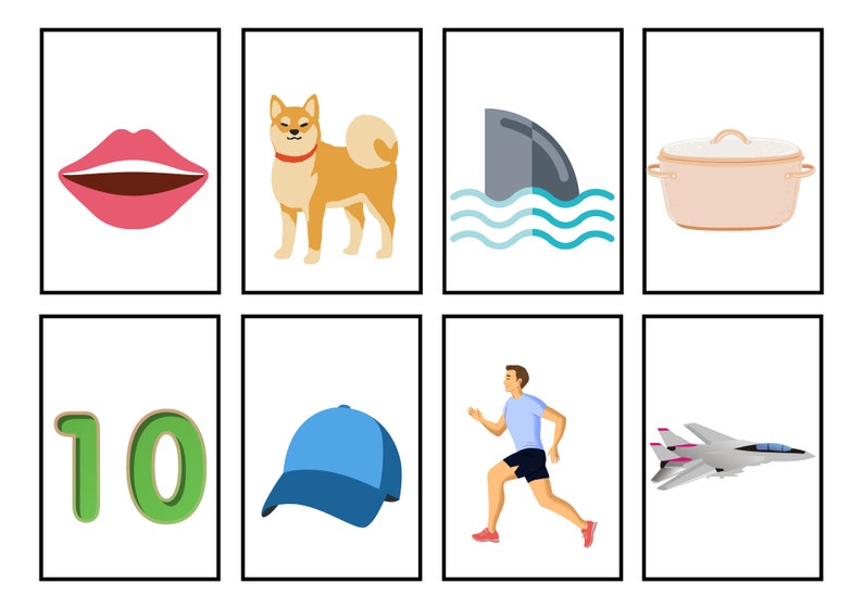 Word Matching Game Phonics Flashcards Learning to Read Homeschool ...