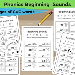 Phonics Bundle, Phonics Reading Three Letter Words, Phonics Worksheets ...