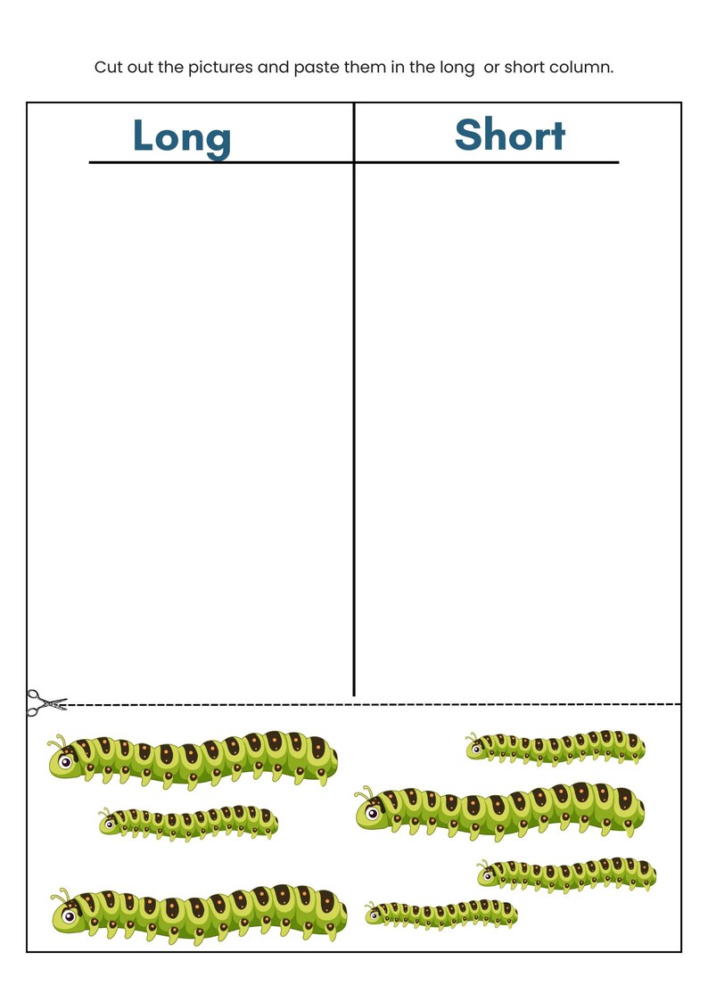 Preschool Math Worksheets: Cut and Paste Sorting Activities (PDF ...