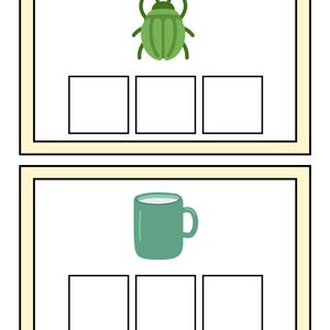 Phonics CVC Word Flashcards Three Letter Words Cards, Learning to Read ...