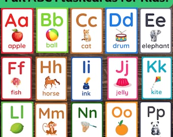 Printable ABC Food Flashcards: A Collection of 26 Colorful Cards ...