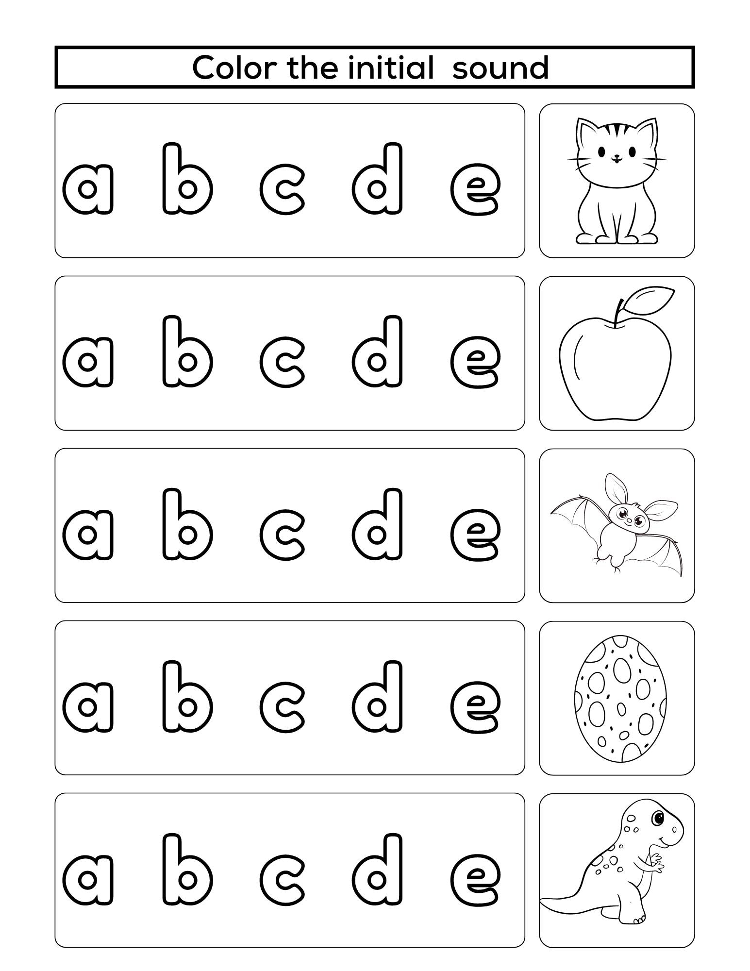 Beginning Sounds Worksheets | Phonics Worksheets for Kids |preschool ...