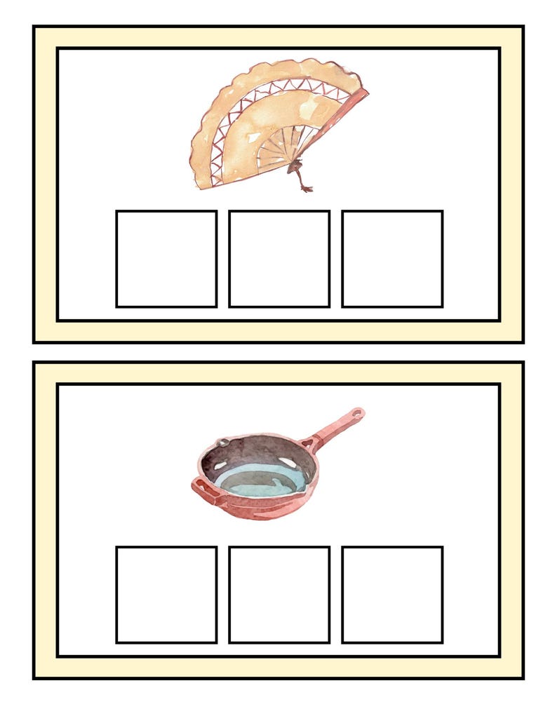 Phonics CVC Word Flashcards Three Letter Words Cards, Learning to Read ...