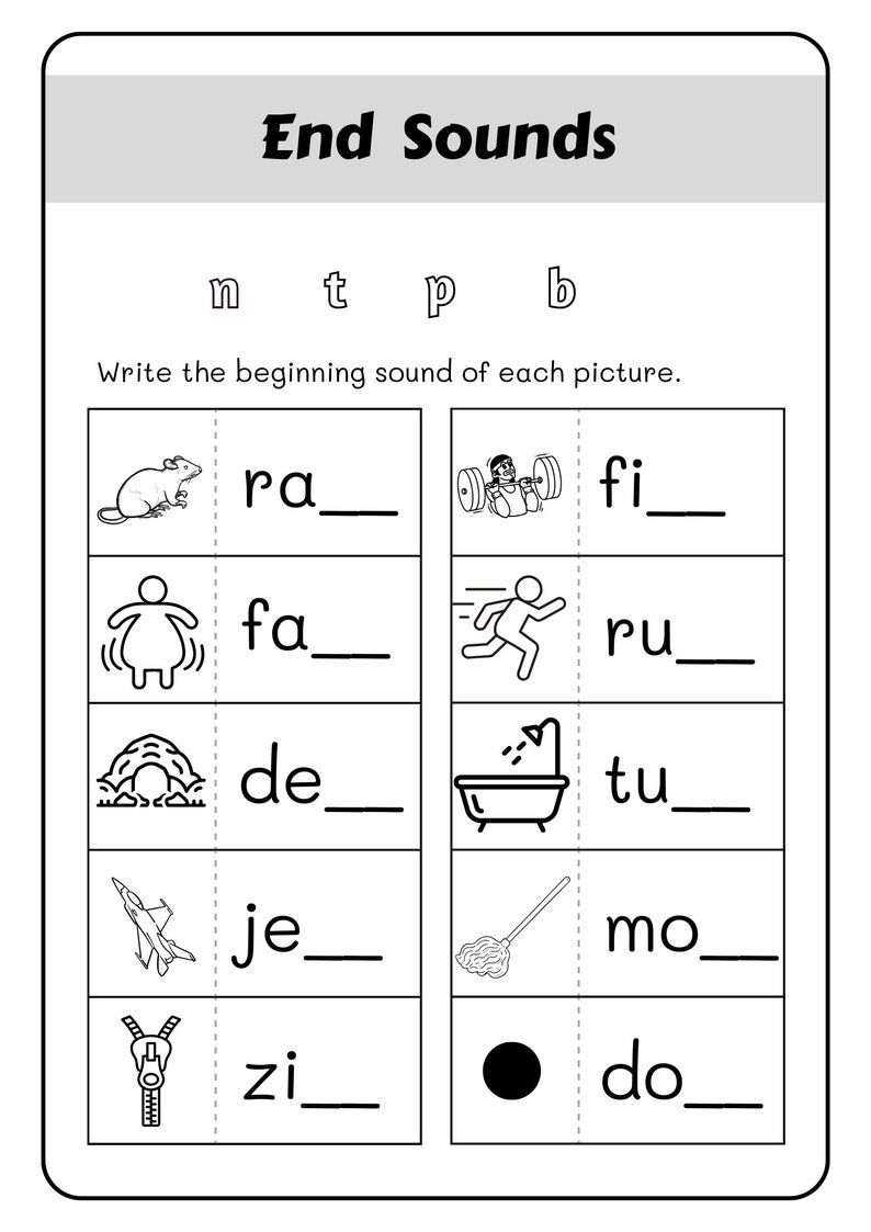 EYFS Phonics, CVC Words Worksheets Printable, Learn to Read, Phonics ...